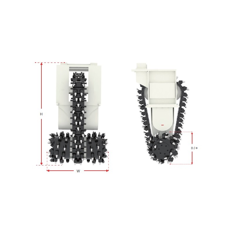 Chain cutter Yellow DCC100 for excavators